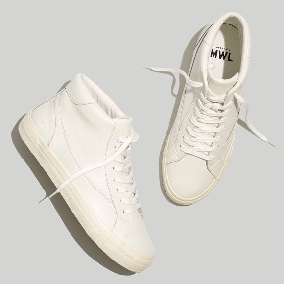 Madewell | Shoes | New Madewell Mens Sidewalk Hightop Sneakers In Pale ...